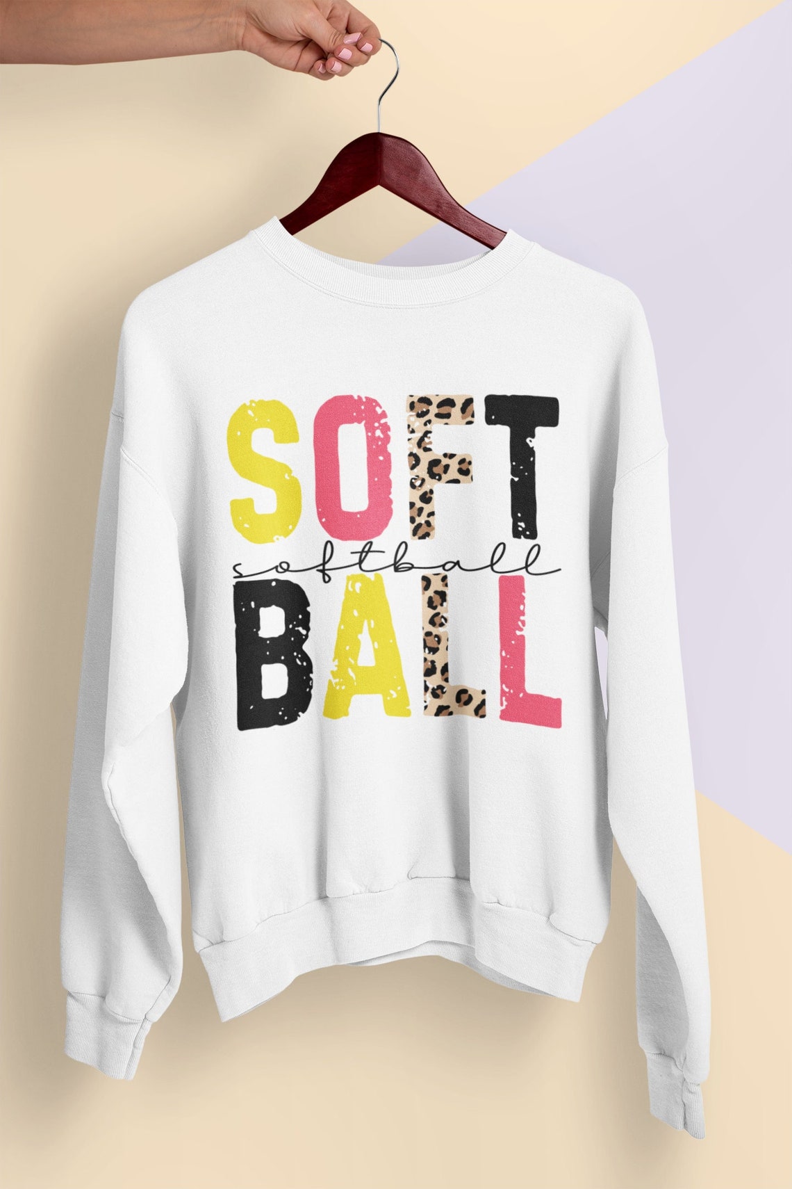 Softball Png Distressed Leopard Retro Vintage Letters Files - Etsy