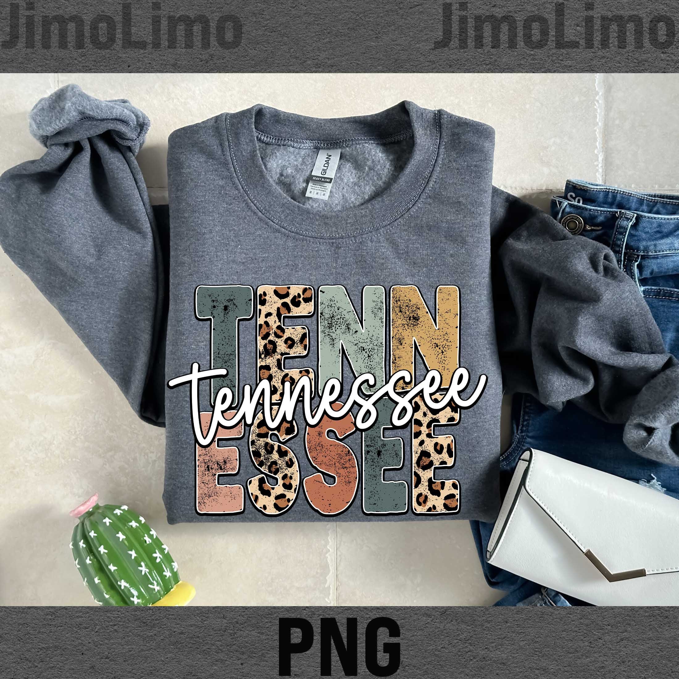 Tennessee Leopard Print PNG, Distressed Retro Design (digital Download ...
