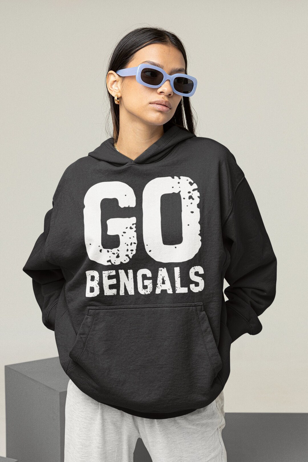 Go Bengals Png White Distressed Retro Vintage Letters Files Bengal ...
