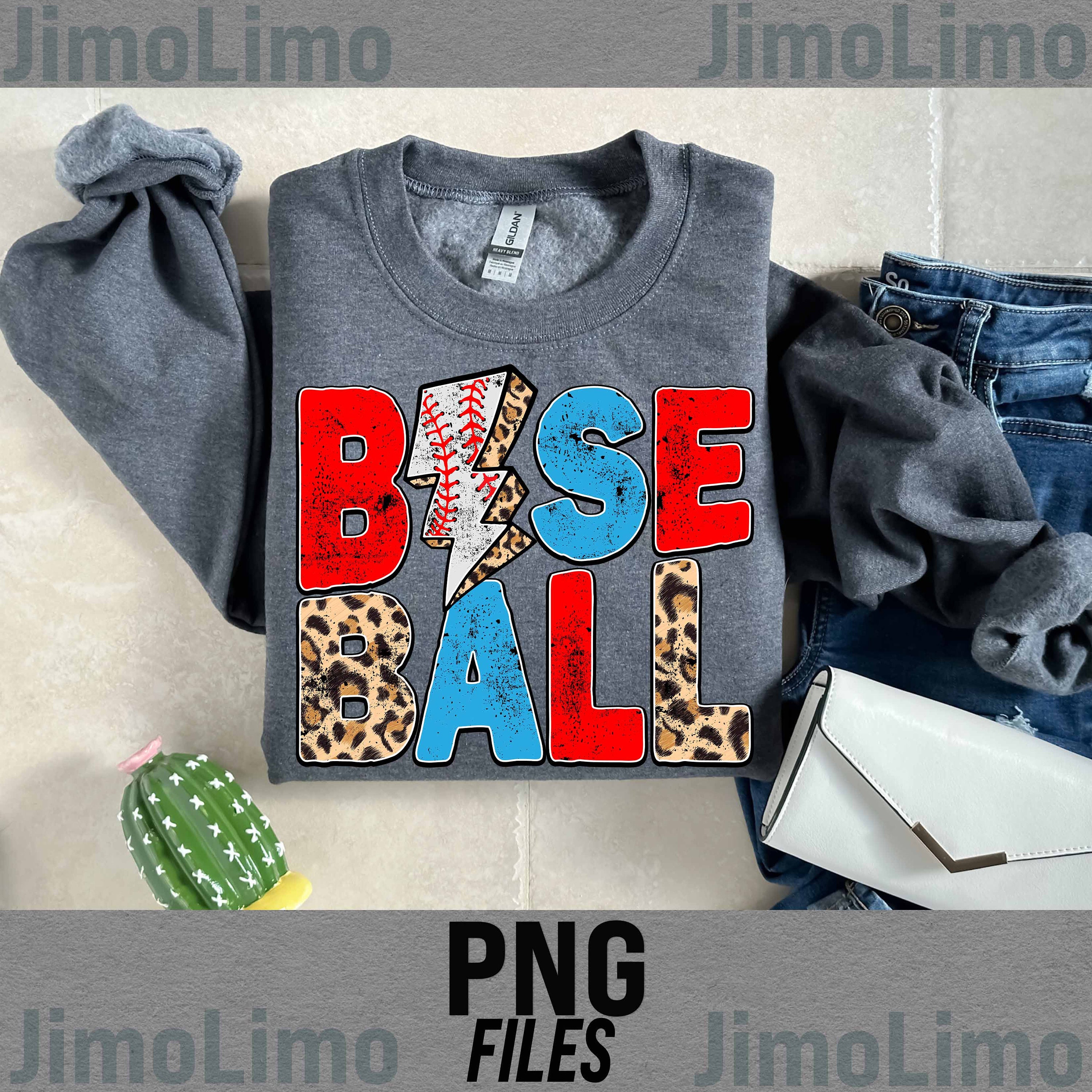 Baseball Lightning Bolt Png Distressed Leopard сheetah Retro Vintage ...