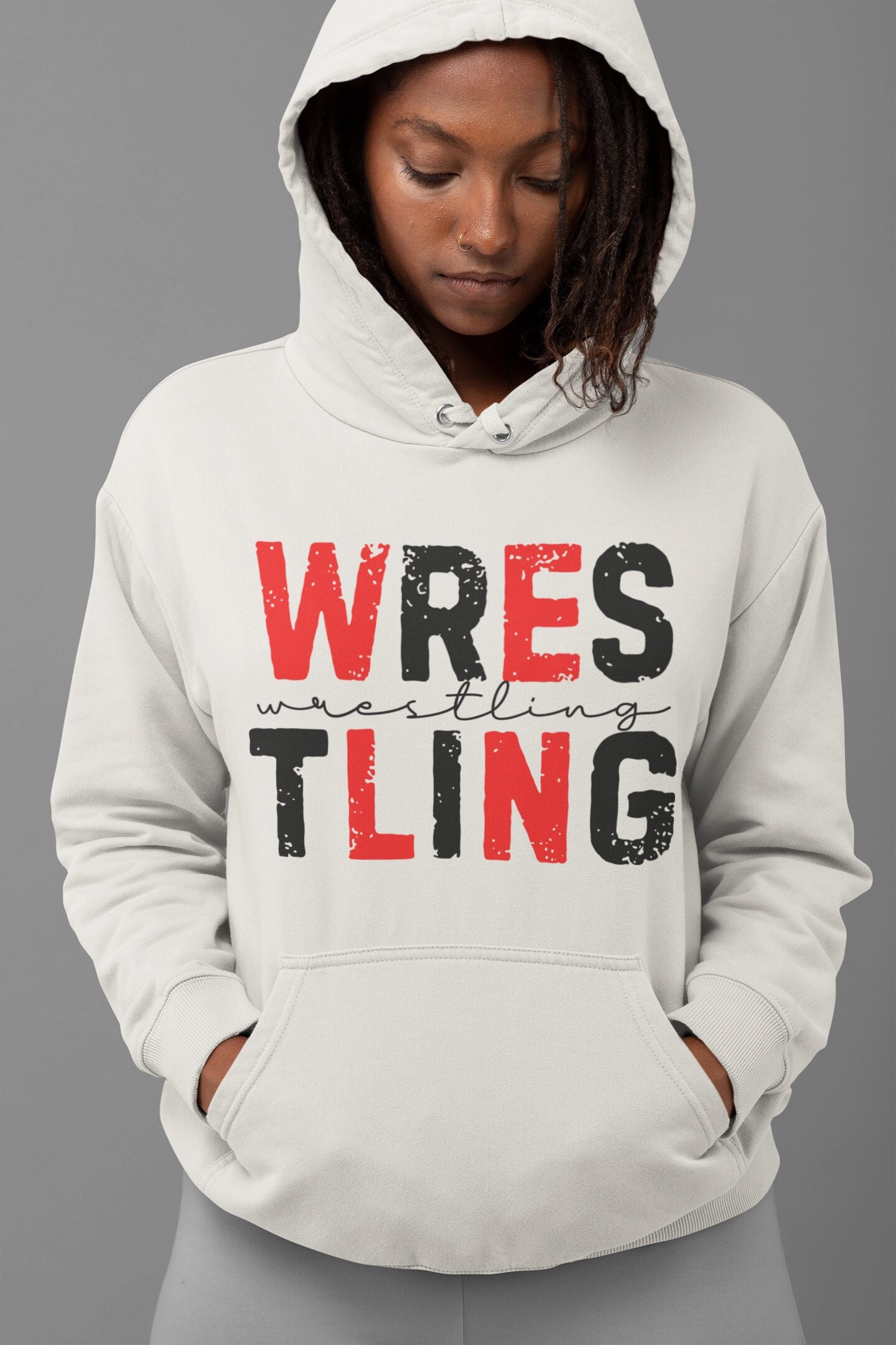 Wrestling Png Distressed Retro Vintage Letters Files Digital - Etsy