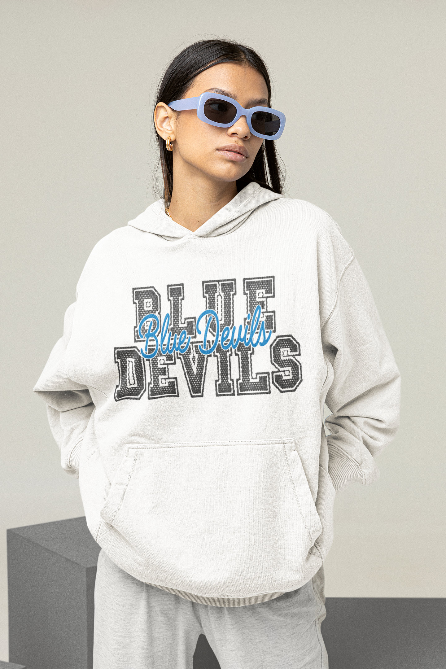 Blue Devils Png Distressed Retro Vintage Letters Files Digital - Etsy