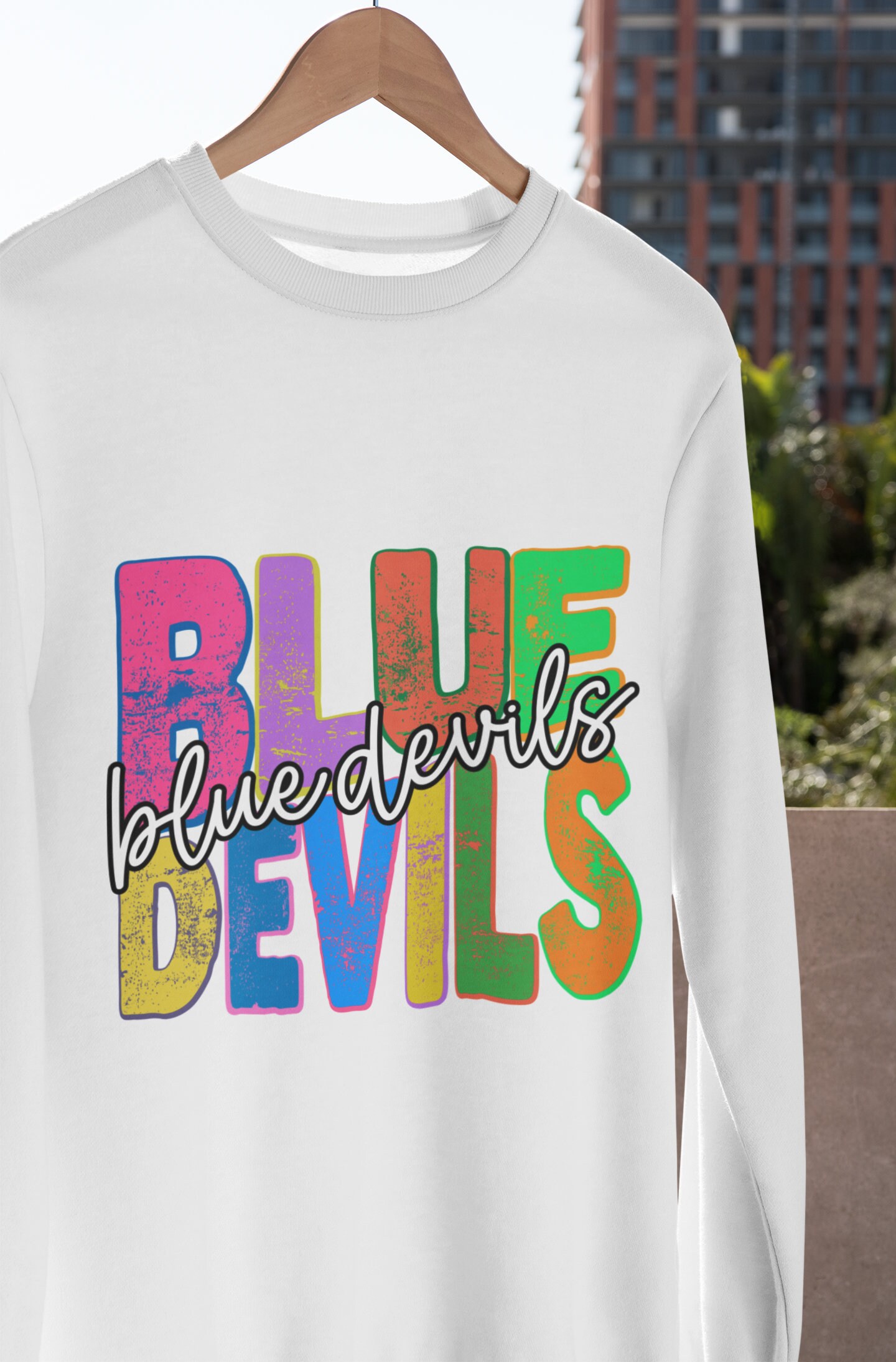 Blue Devils Png 4 Design Blue Devils Free Distressed Retro Vintage ...