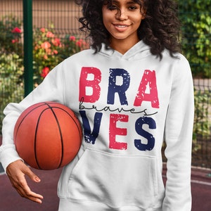 Braves Png Distressed Retro Vintage Letters Files Brave Digital Print ...