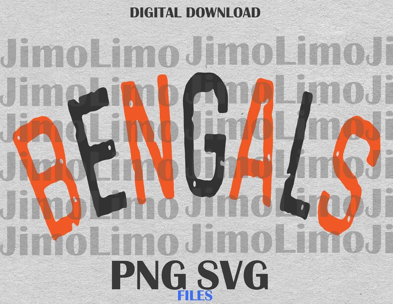 Bengals Svg Png Distressed Retro Vintage Letters Files Bengal Digital ...