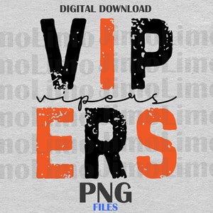 Vipers Png Distressed Retro Vintage Letters Files Viper Digital Print ...