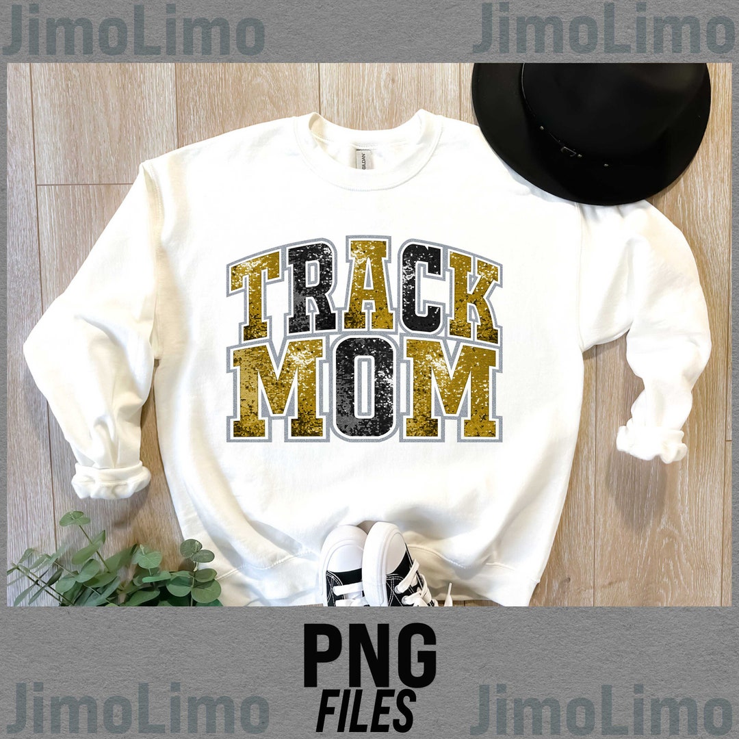 Track Mom Track and Field Mom Png Gold Glitter Png Varsity Faux Glitter ...