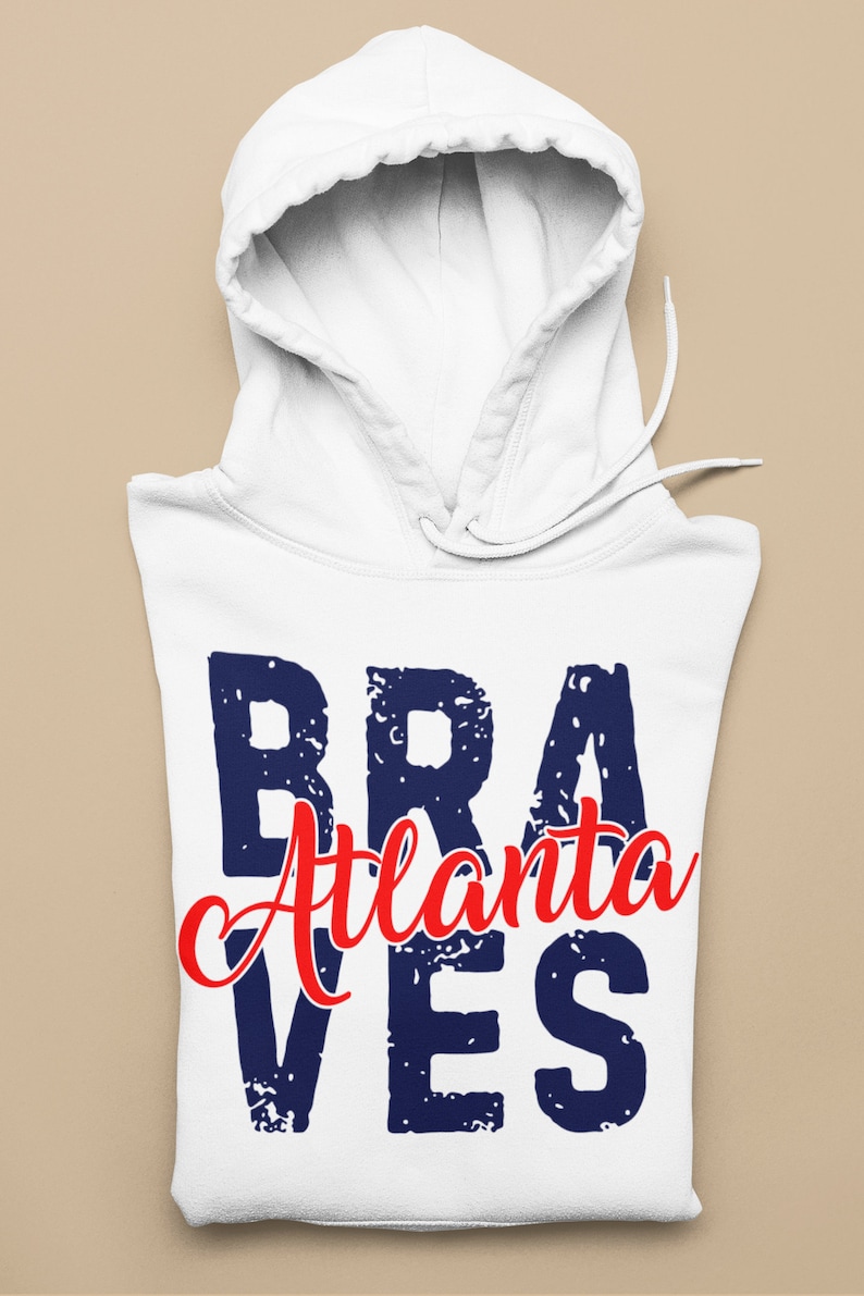 Braves Png Distressed Retro Vintage Letters Files Brave - Etsy