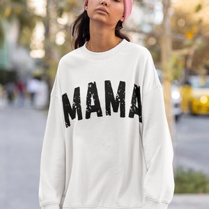 Mama Png File Digital Distressed Letters Retro Mama Print Shirt Design ...