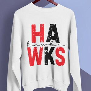 Hawks Png Distressed Retro Vintage Letters Files Hawks Digital Print ...