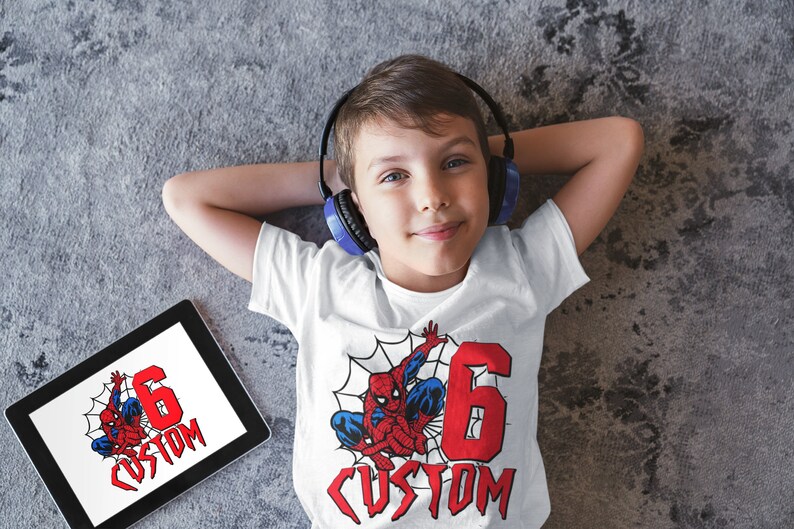 Personalized Custom Spider Design Birthday Boy Child's Name and Your ...
