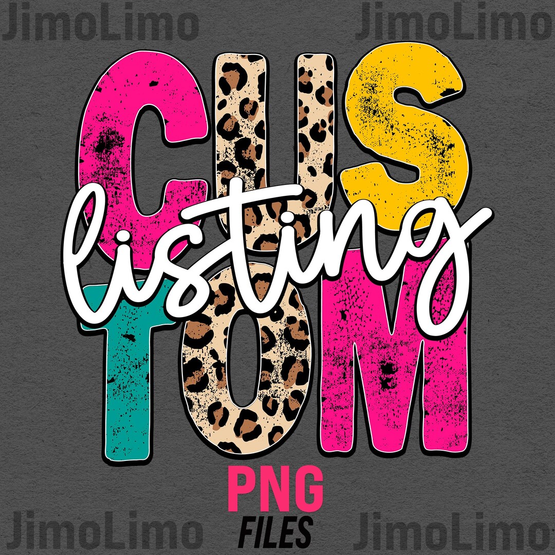 Custom Mascot PNG Design, Retro Distressed Letters (digital Print) - Etsy