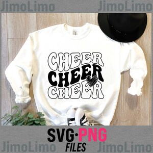 Cheer Svg Png Cheer Svg Cheerleading Wavy Curved Letters Png Svg Cheer ...