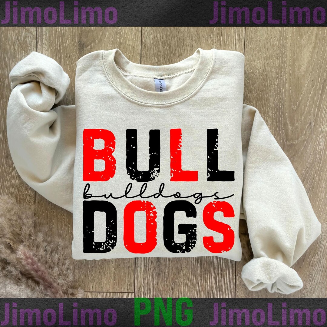 Bulldogs Png Distressed Retro Vintage Letters Files Bulldog Digital ...