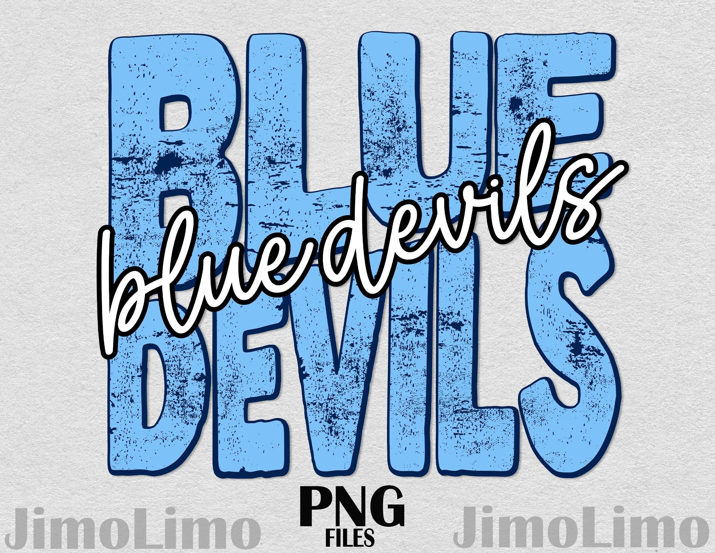 Blue Devils Png Distressed Retro Vintage Letters Files Digital Blue ...