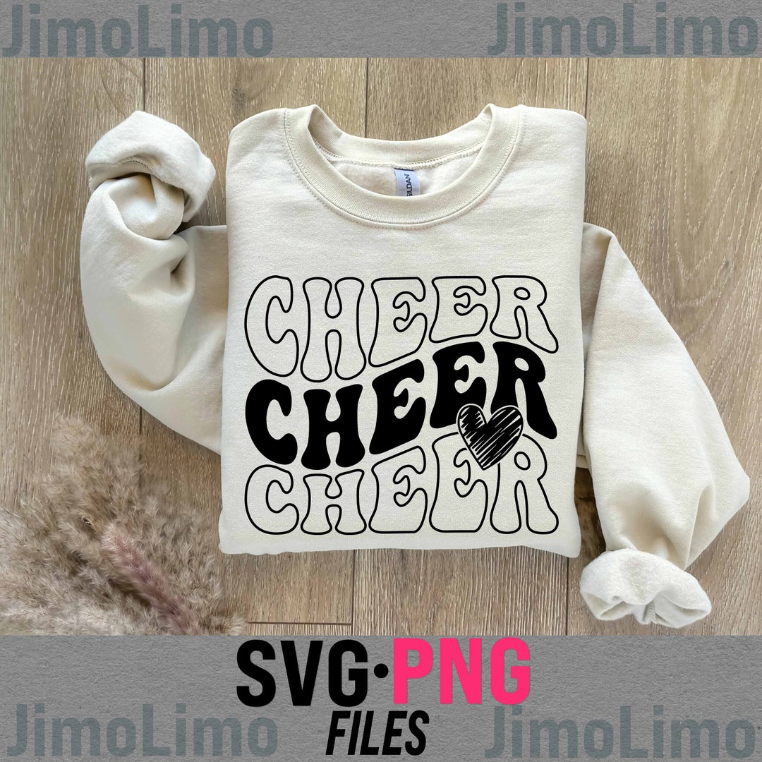 Cheer Svg Png Cheer Svg Cheerleading Wavy Curved Letters Png Svg Cheer ...