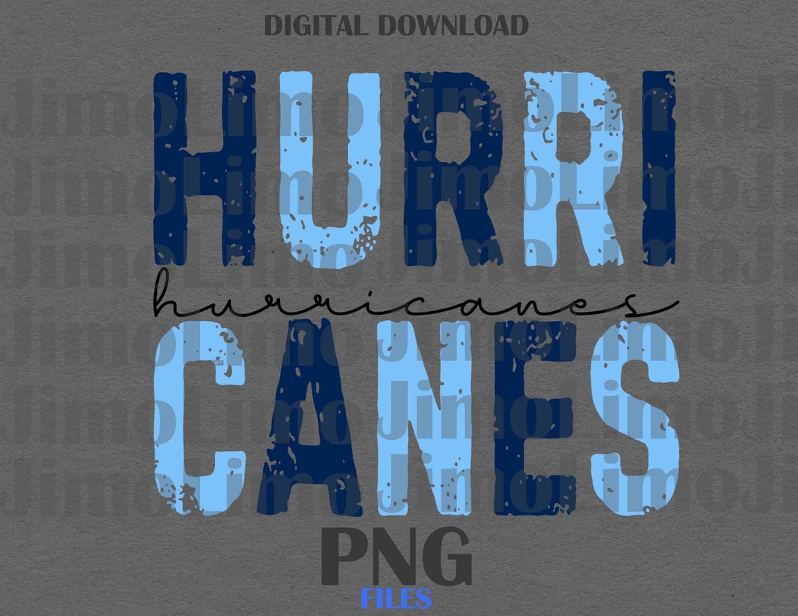 Hurricanes Png Distressed Retro Vintage Letters Files - Etsy