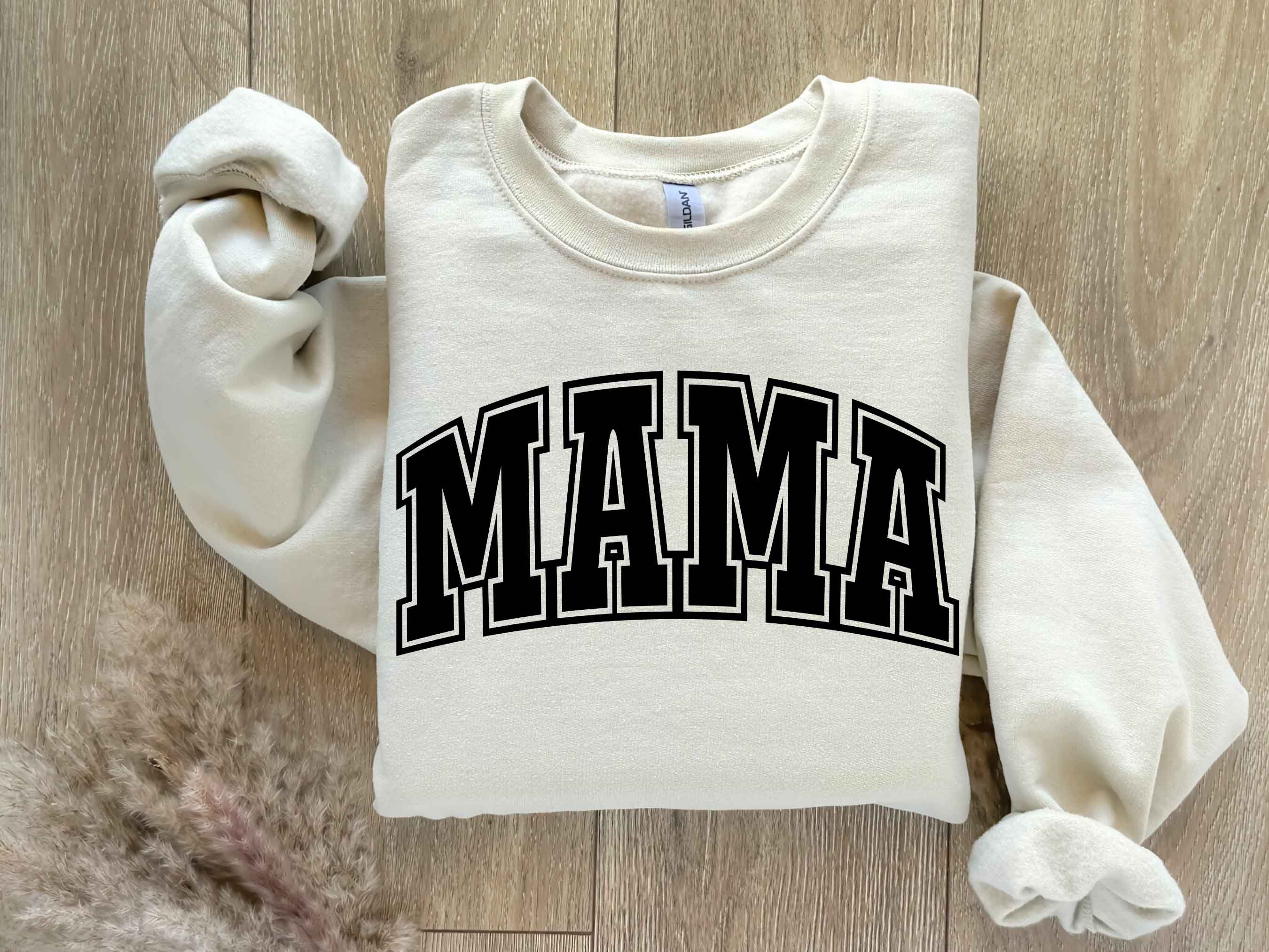Mama Png Svg File Digital Distressed Varsity Curved Letters Grange ...