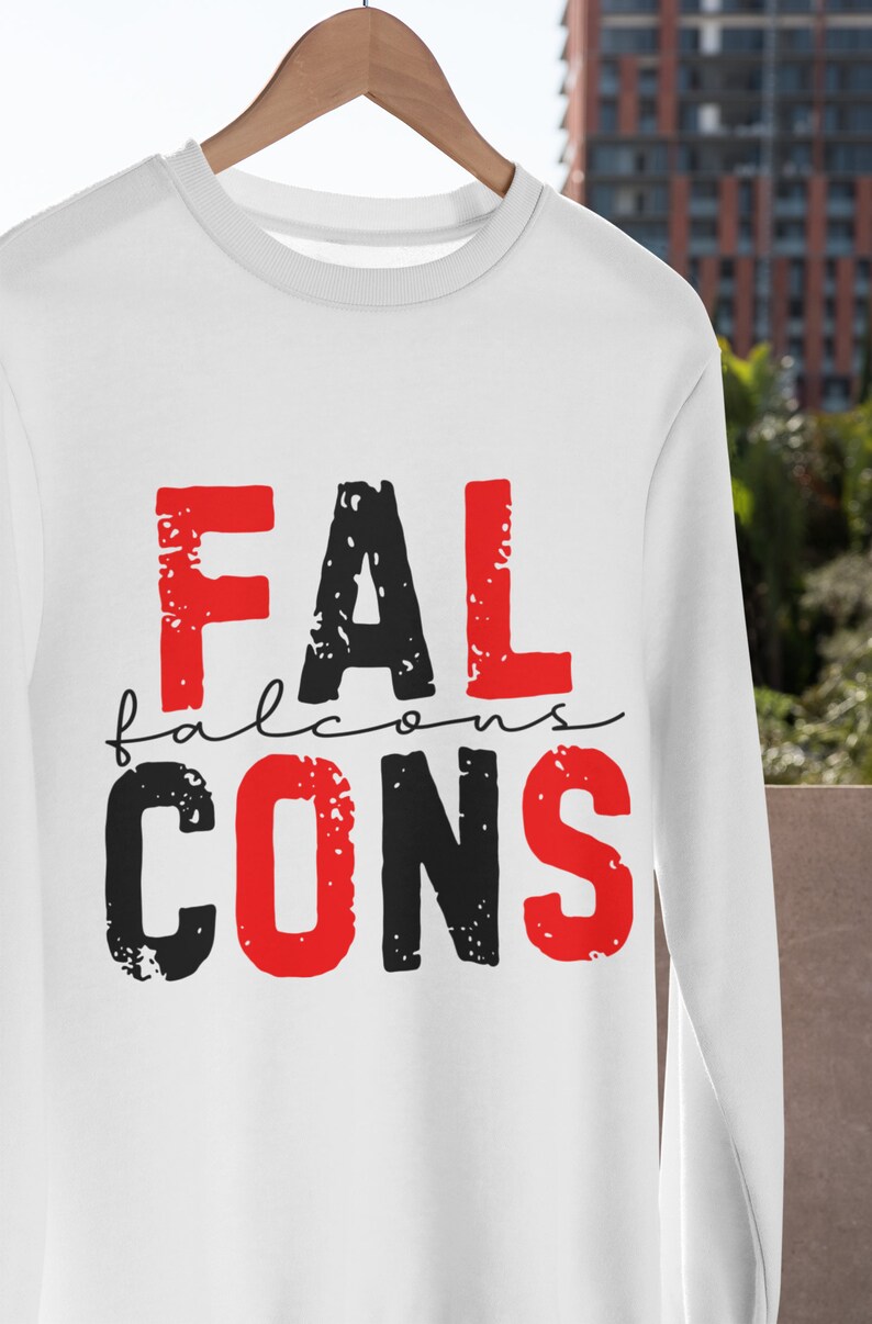 Falcons Png Distressed Retro Vintage Letters Files Falcons Digital Print Sublimation Design ...