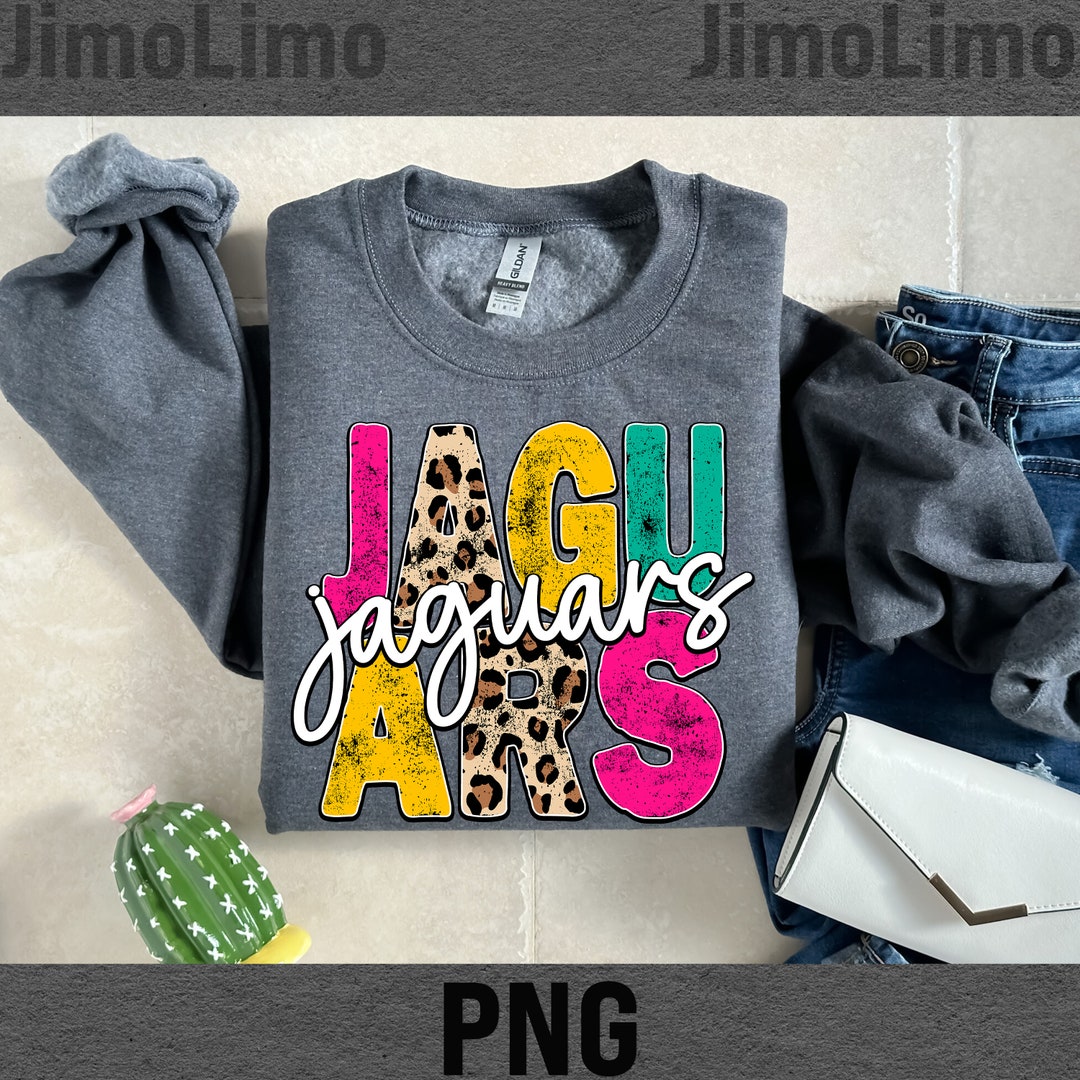 Jaguars Png Leopard Cheetah Pattern Distressed Retro Vintage Letters ...