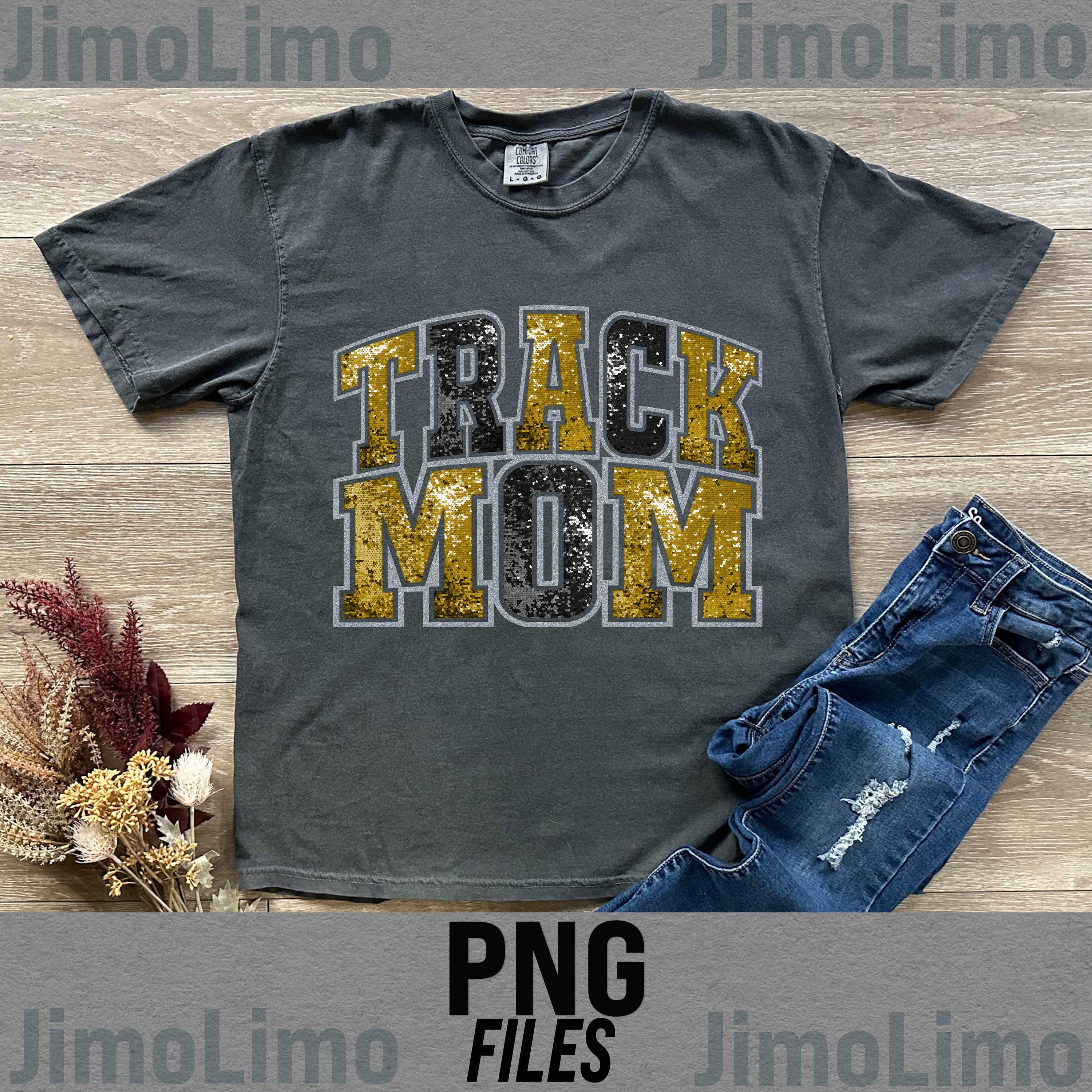 Track Mom Track and Field Mom Png Gold Glitter Png Varsity Faux Glitter ...