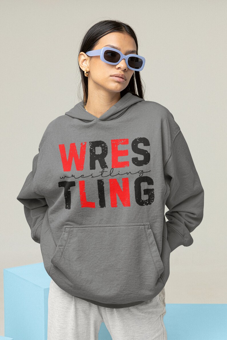 Wrestling Png Distressed Retro Vintage Letters Files Digital - Etsy