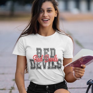 Red Devils Png Distressed Retro Vintage Letters Files Red Devils ...