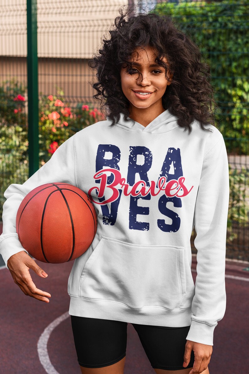 Braves Png Distressed Retro Vintage Letters Files Brave - Etsy