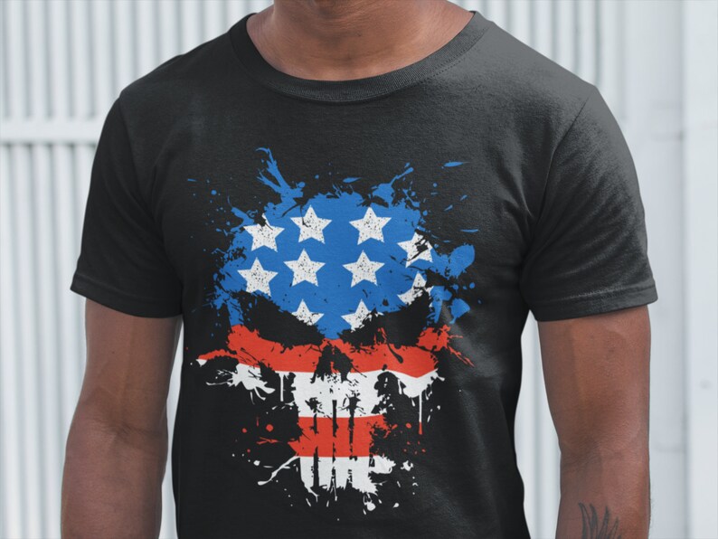 USA American Flag Skull Png Files Patriotic Art Symbolisn Badass ...