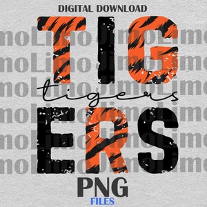 Tigers Png Distressed Retro Vintage Letters Files Digital Tiger Print ...