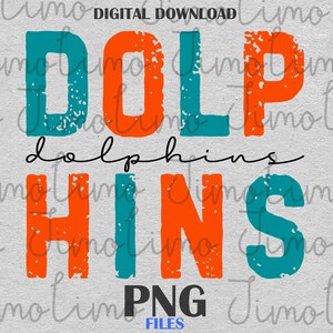 Dolphins Png Distressed Retro Vintage Letters Files Dolphin Digital ...
