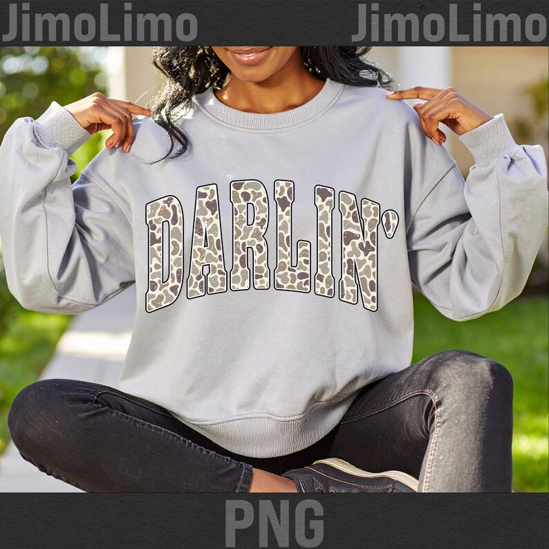 Retro Camo Darlin' PNG: Distressed Varsity Western Retro Cowgirl Design ...
