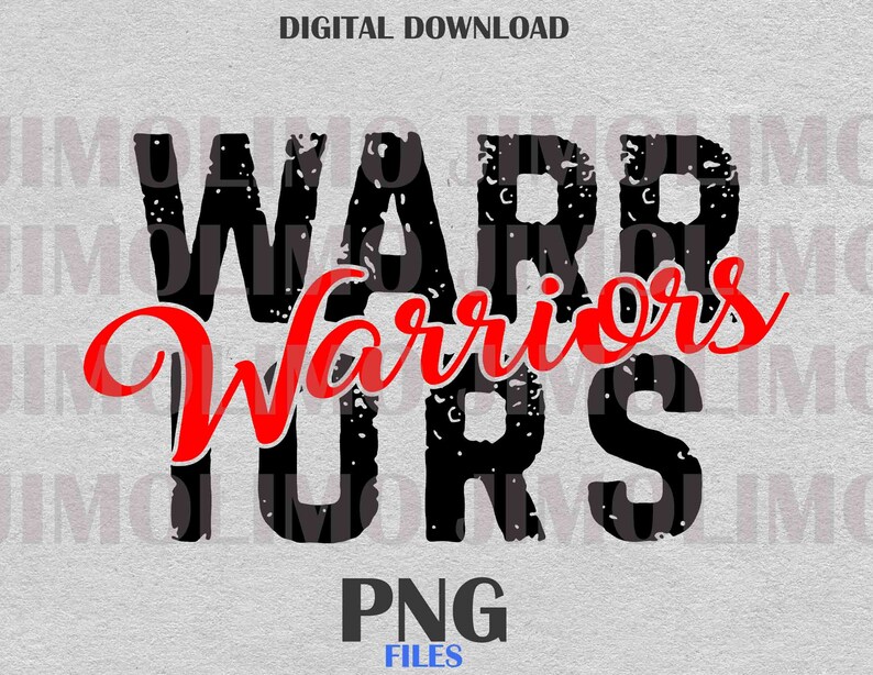 Warriors Png Distressed Retro Vintage Letters Files Digital - Etsy