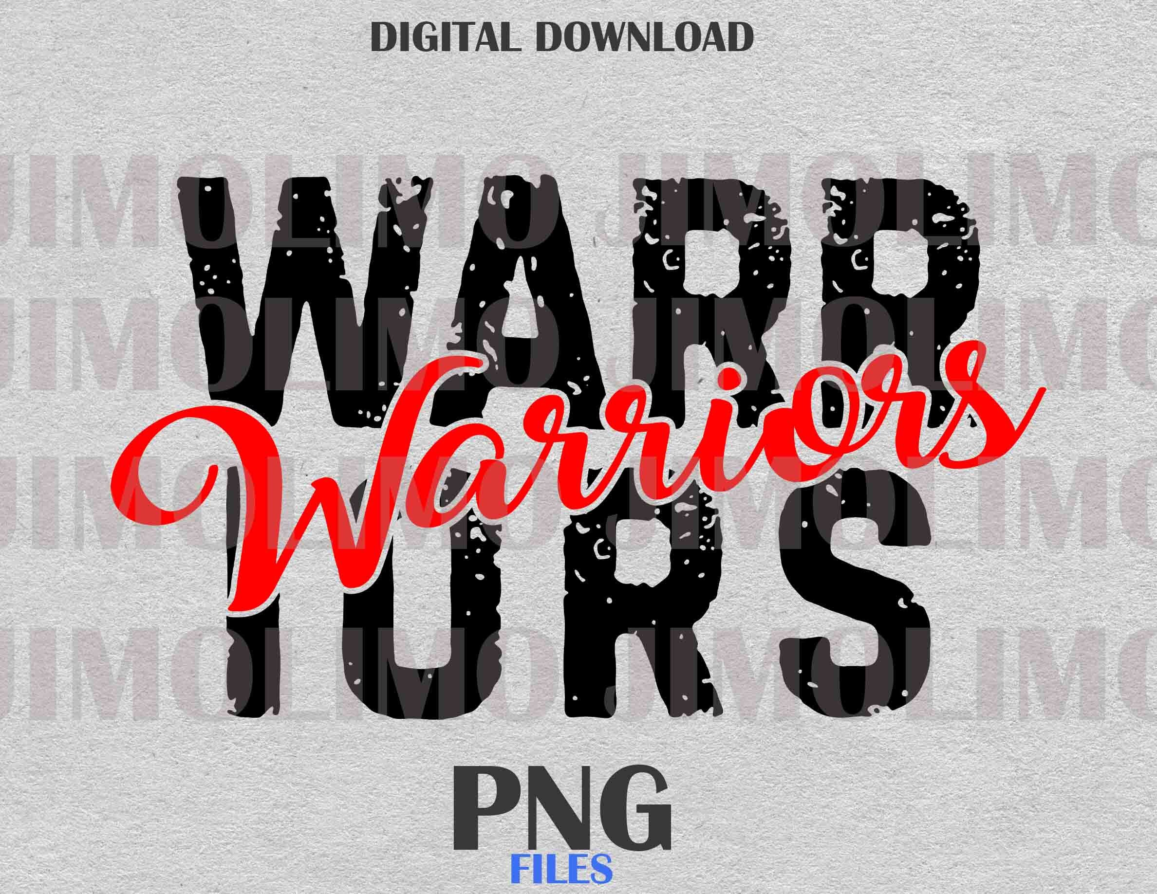 Warriors Png Distressed Retro Vintage Letters Files Digital - Etsy