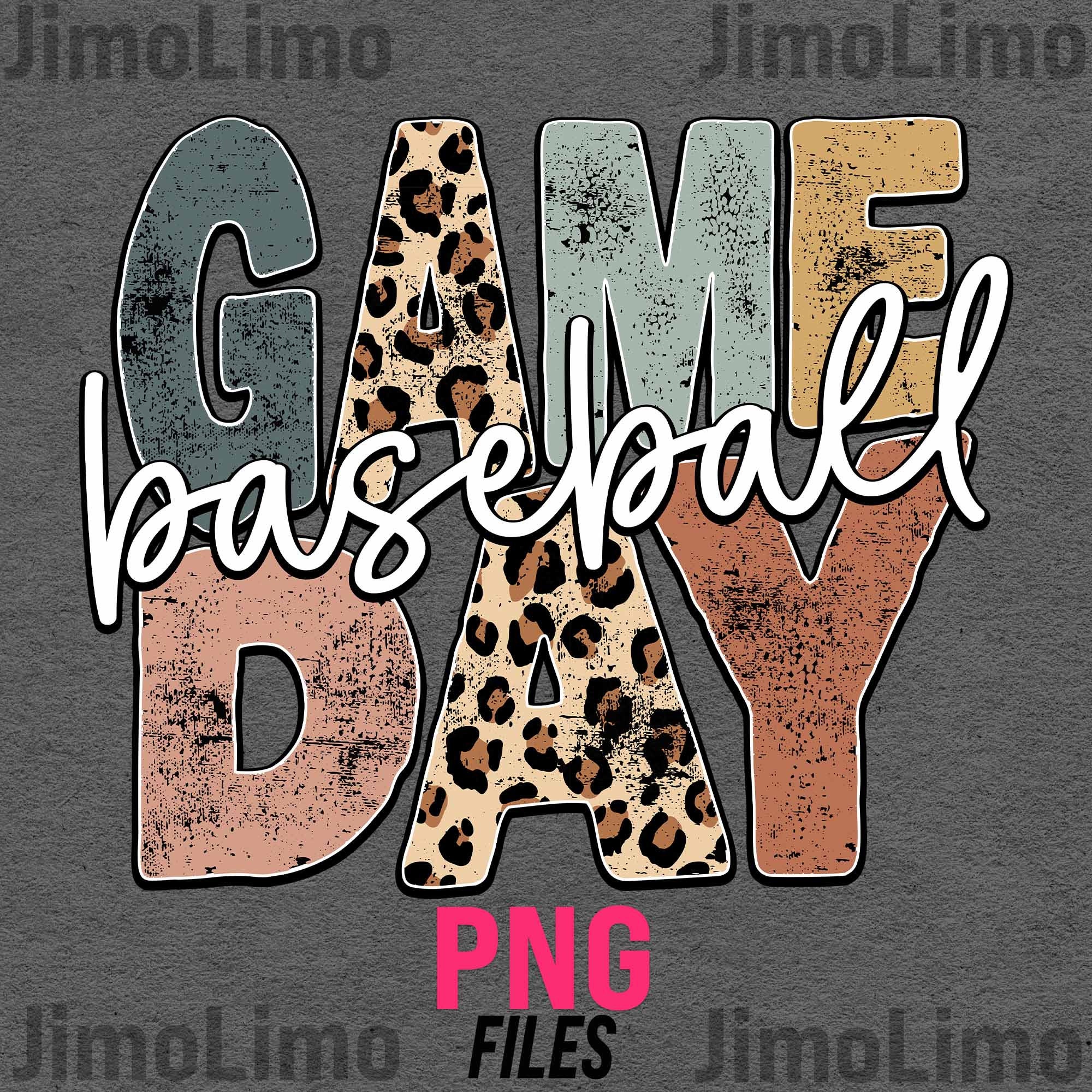 Distressed Leopard Baseball Mom PNG, Game Day Design (digital Download ...