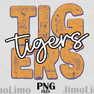 Tigers Png Distressed Retro Vintage Letters Files Digital Tiger Print ...