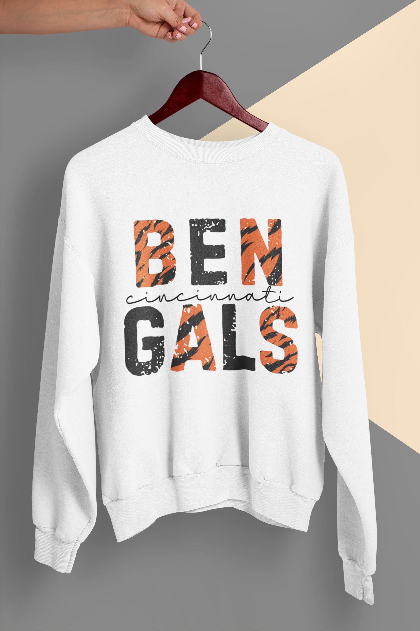 Bengals Cincinnati Png Distressed Retro Vintage Letters Files Bengal ...