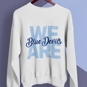 We Are Blue Devil Png Distressed Retro Vintage Letters Files Digital Blue Devil Print ...