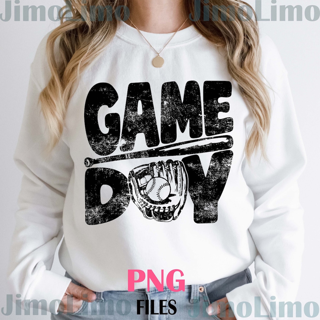 Baseball Game Day Png File Distressed Baseball Season Glove Bat Ball ...
