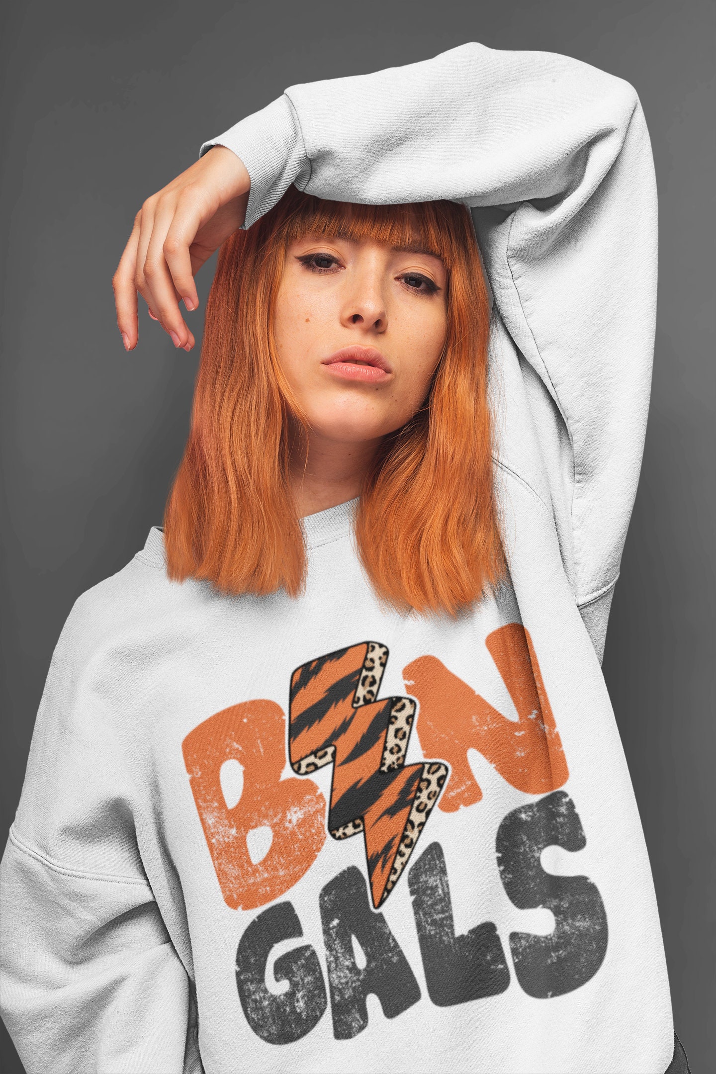 Bengals Png Leopard Lightning Bolt Distressed Letters Retro Vintage ...