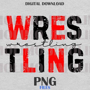 Wrestling Png Distressed Retro Vintage Letters Files Digital Wrestling ...