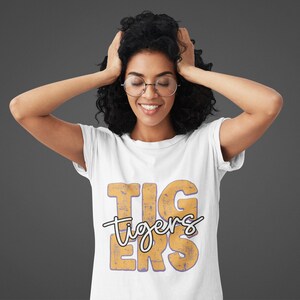 Tigers Png Distressed Retro Vintage Letters Files Digital Tiger Print ...