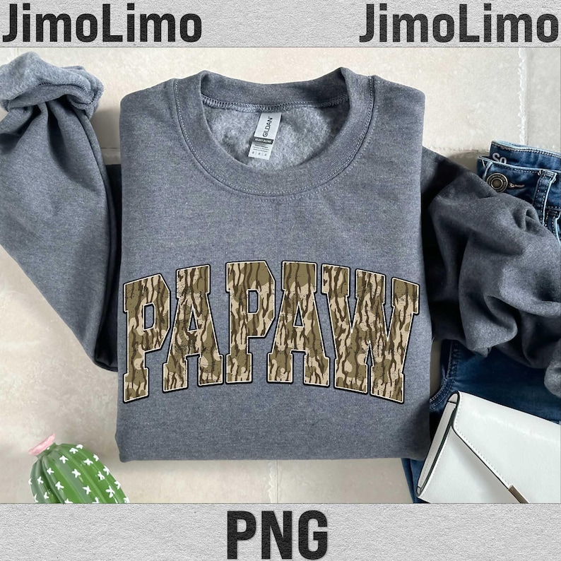 Retro Camo Papaw PNG: Distressed Varsity Design (digital Download - Etsy