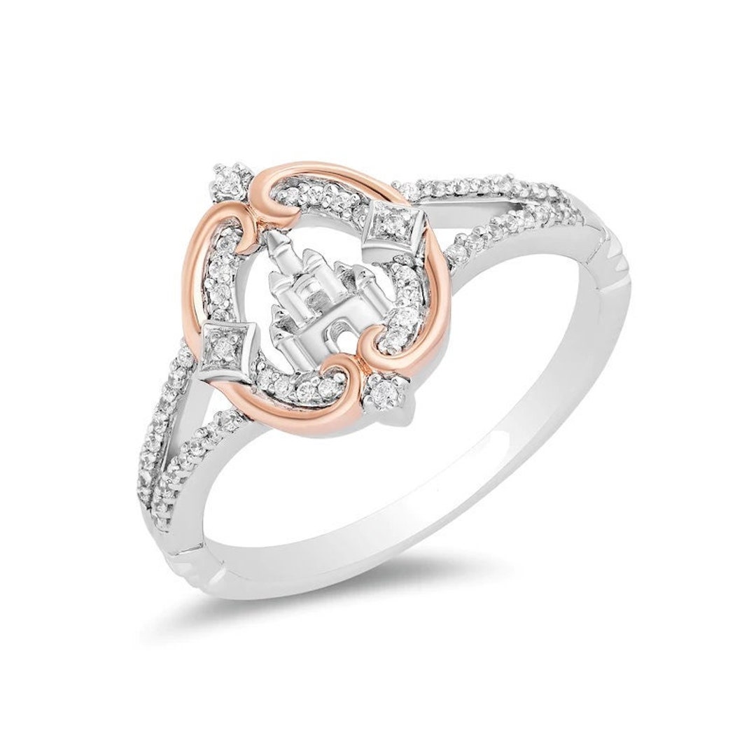 Enchanted Disney 3.00 Ct Lab-created Diamond Castle Princess Cut Women ...