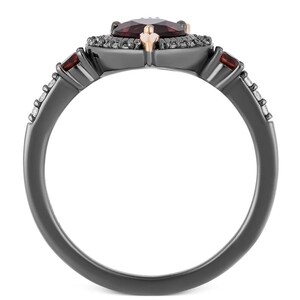 Enchanted Disney Villains Ring Garnet Diamond Evil Queen Heart Sword ...