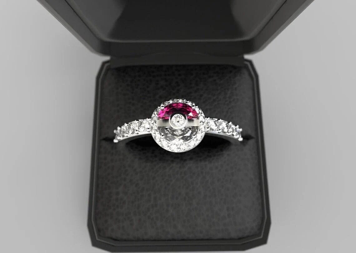 Pokemon Inspired Handmade Jewelry for Geeky Brides, Pokemon Engagement ...