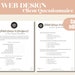 Web Design Client Questionnaire - Template, Web Design Agreement ...