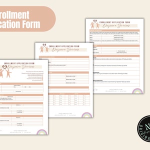 Daycare Enrollment Form Template – Child Intake, Editable in Canva ...