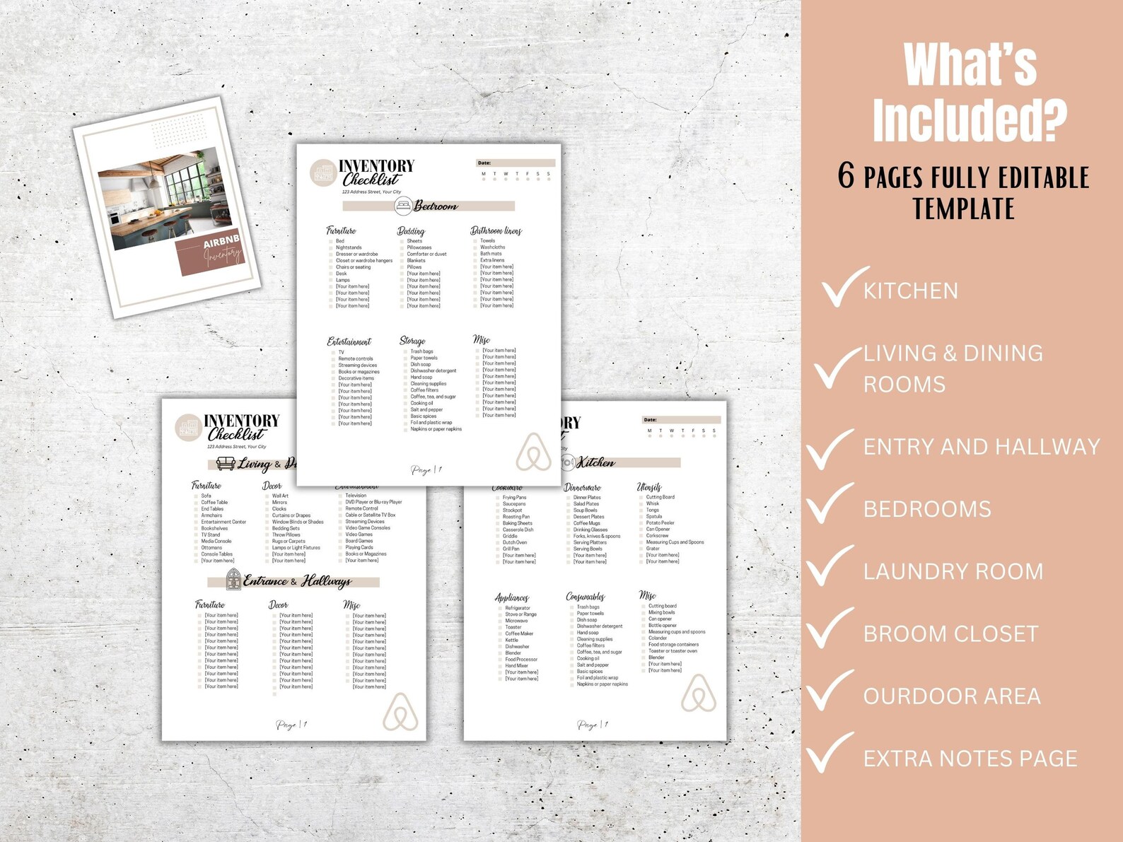 Airbnb Inventory Checklist Airbnb Signage, Vacation Rental, Wifi Sign ...