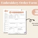 Embroidery Business Customer Design Approval Form, Canva Template ...